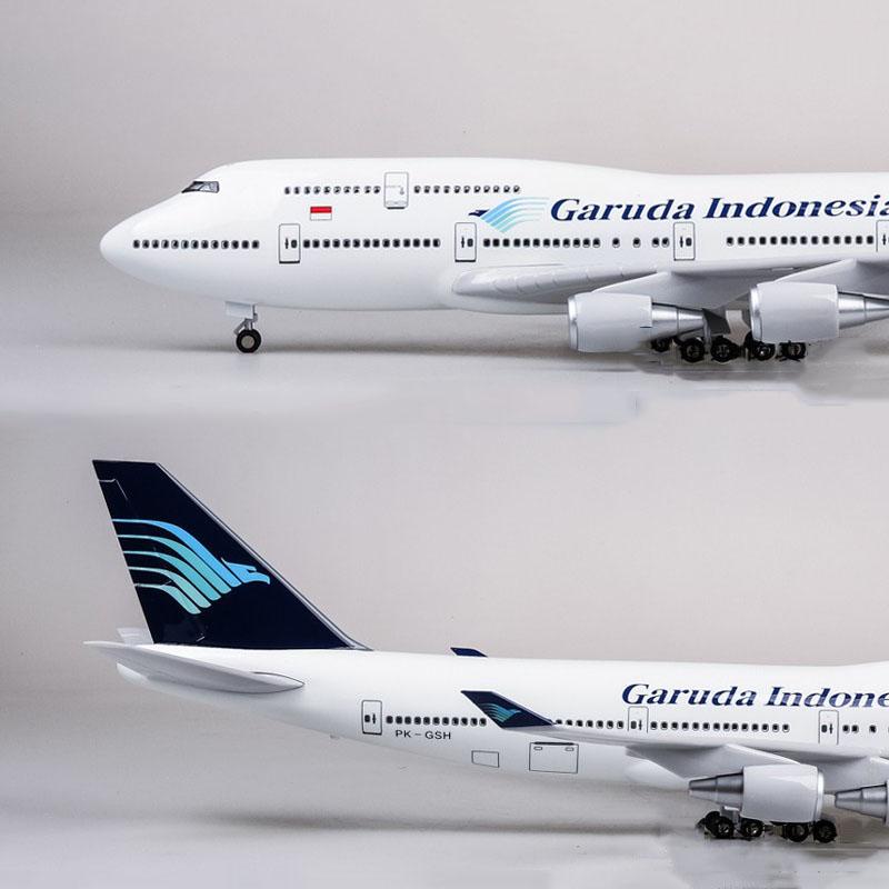 1:150 Garuda Indonesia Boeing B747 Airplane Model 18” Decoration & Gif ...